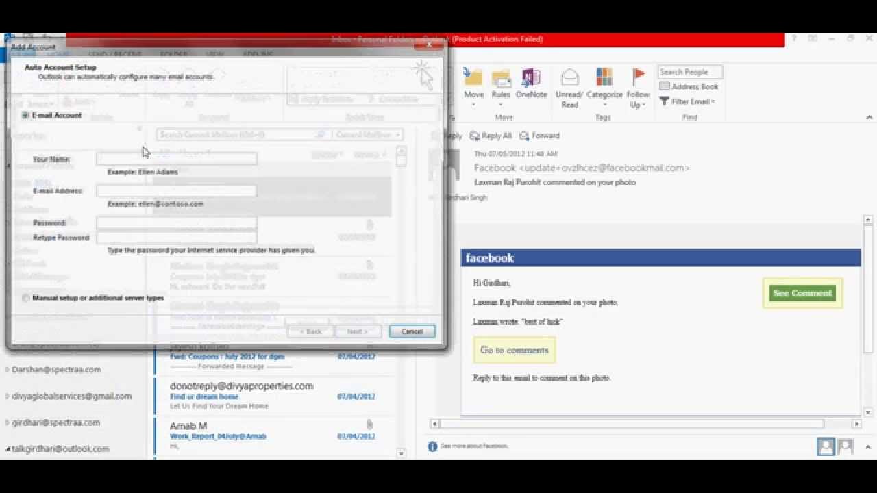 how to Configure outlook for you personalize domain mails at Hotmail ...