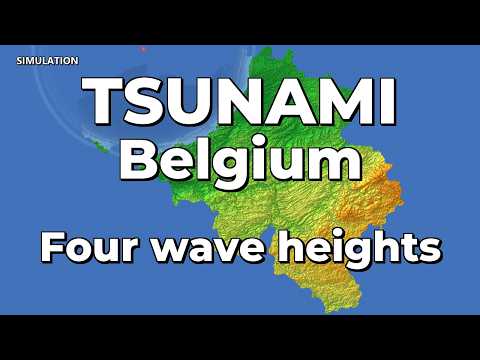 Tsunami Simulation of Belgium! Four Wave Heights