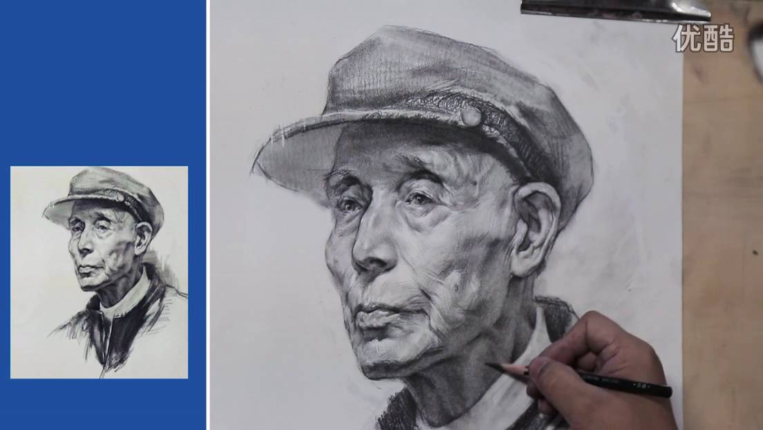 Time-lapse Portrait Drawing Demonstration by pencil - YouTube