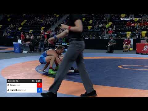 65 Kg Cons 32 #2 Caleb Craig Unattached Vs Jordin Humphrey Titan Mercury Wrestling Club TMWC
