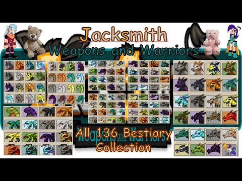 Jacksmith: Weapons and Warriors - All 136 Bestiary Collection - YouTube