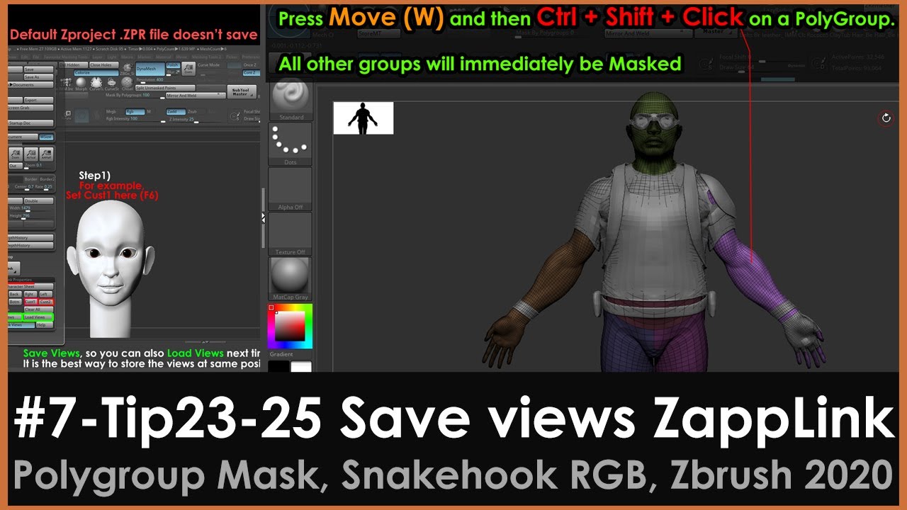 7-Tip23 to 25 - Save views ZappLink, Polygroup Mask, Snakehook RGB ...