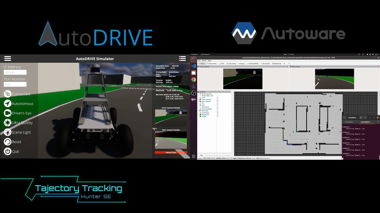 Autoware on Hunter SE in Tiny Town | AutoDRIVE Simulator | AutoDRIVE ...