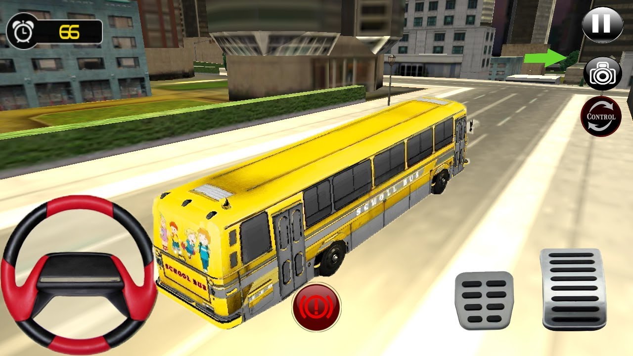 High School City Bus Driving Game || School Bus Games 3D || Bus Games ...