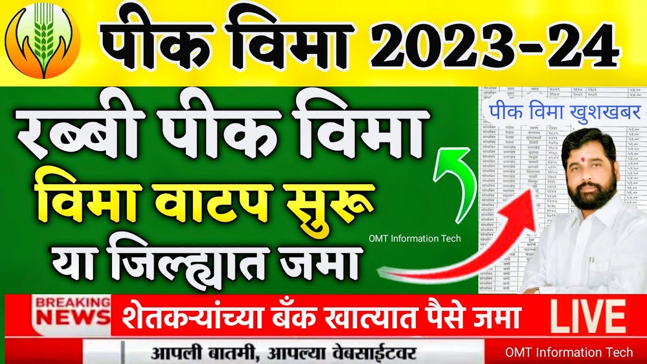 रब्बी पीक विमा 2023_24 वाटप सुरू | rabbi pik vima | pik vima 2023 | pik ...