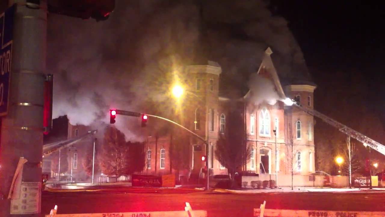 Provo Tabernacle on Fire - YouTube