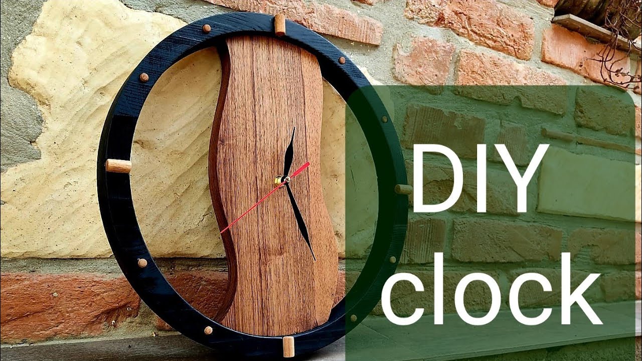 DIY modern wall clock - Woodworking - YouTube