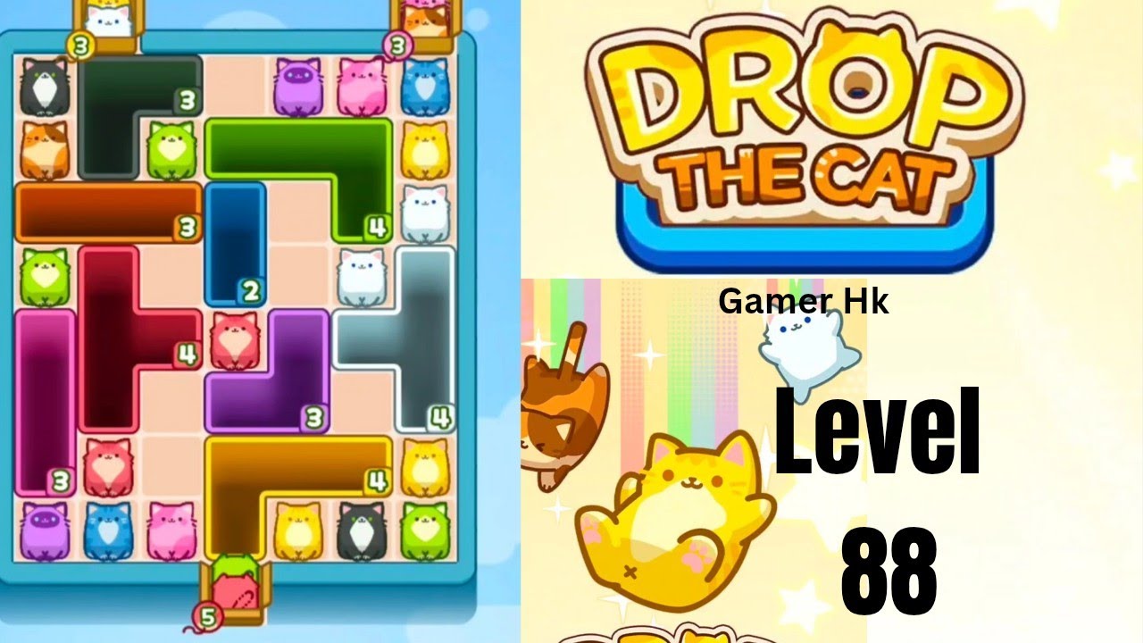 Drop The Cat Level 88 Walkthrough Solution - YouTube