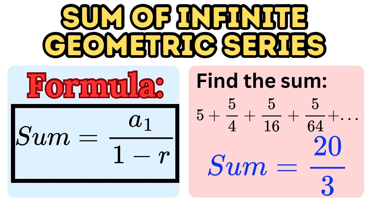 How to Find the Sum of an Infinite Geometric Series - YouTube