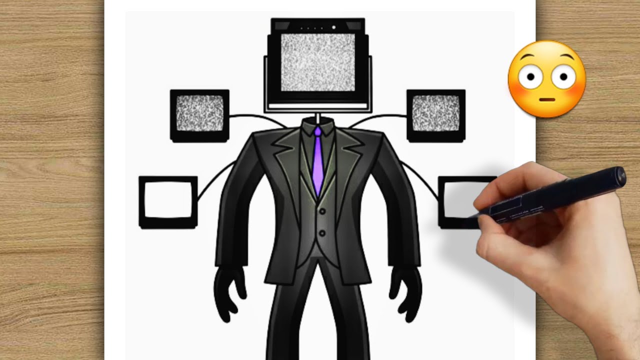 How to Draw Big Tv Man - Skibidi Toilet | Drawing Easy Step by Step ...