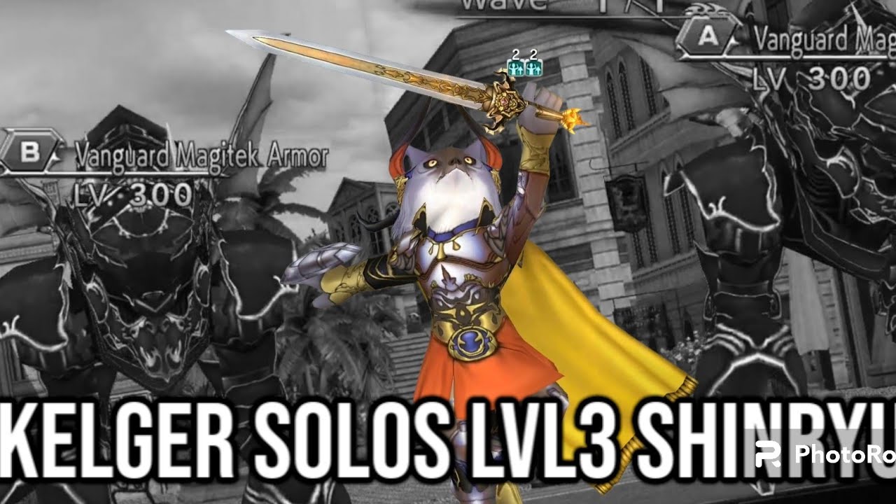 Kelger Solos Lvl3 SHINRYU! Weekly Crystal Quest (Red) [DFFOO GL] - YouTube