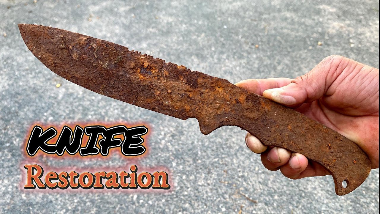 Extreme Rusty Knife Makeover: Restoring Vintage Combat Blades - YouTube