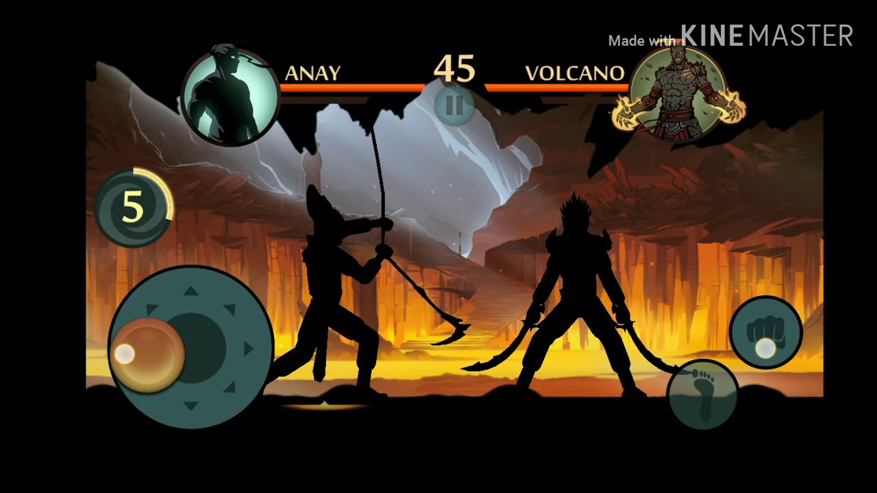 Shadow vs Volcano Monster 💥💥💥💥💥in shadow fight -2 epic Battle of shadow ...