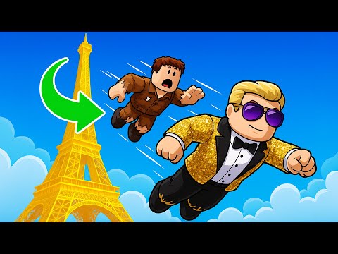 Eyfel Kulesinden ATLAYIP FAKİR ZENGİN OLDU 🐇🐇 - Roblox Parodileri