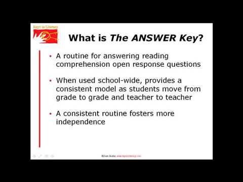 The ANSWER Key to Open Response - YouTube