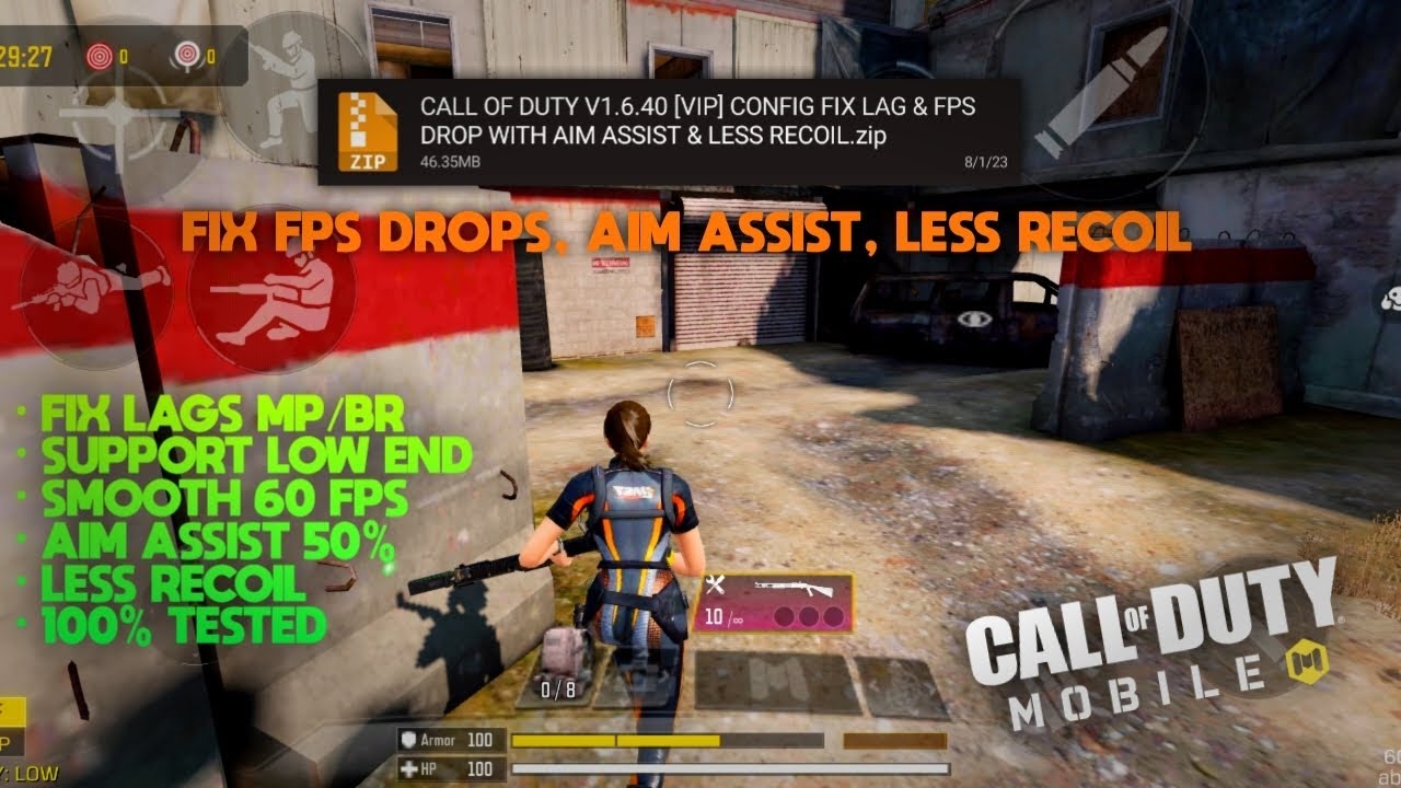 NEW STRONG AIM ASSIST & LESS RECOIL IN COD MOBILE | CONFIG SMOOTH 60FPS ...