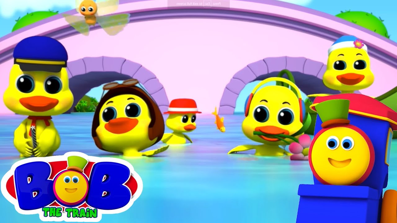 Fünf kleine Enten | Kinderreime | Musik für kinder | Bob der Zug ...