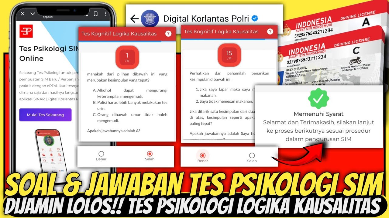 Tes kognitif logika kausalitas sim Soal dan jawaban tes Psikologi SIM ...