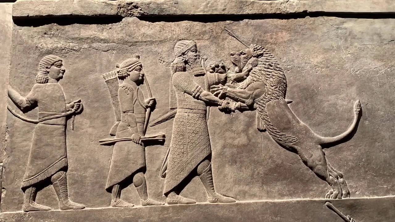 Assyrian King Ashurbanipal’s Lion Hunt. King Ashurbanipal Exhibition ...