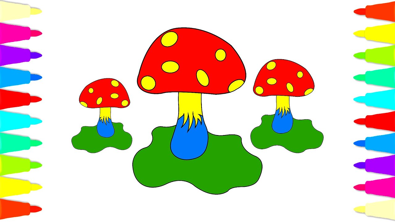 how to draw a Mashroom | mashroom drawing | drawing for kids | #drawing ...