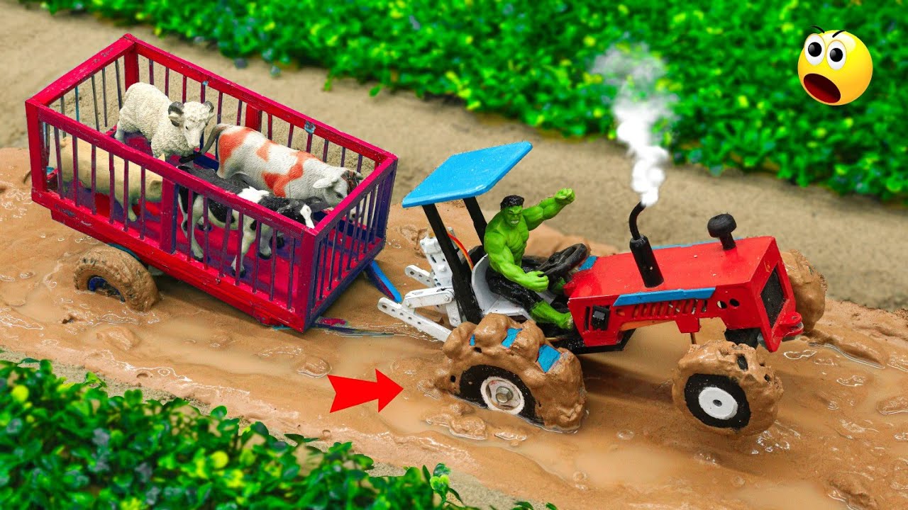 Diy tractor trolley pickup cow,pig,sheep farm animal science project ...