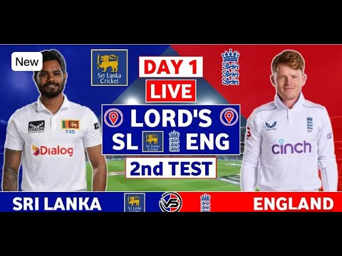 LIVE : ENG vs SL 2nd TEST, SL vs ENG 2024 SCORE & COMMENTARY - YouTube
