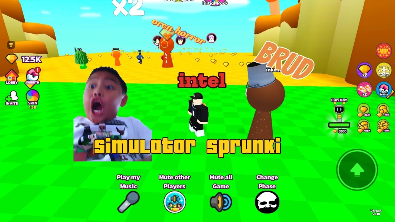 aku memainkan game sprunki simulator :part 1 - YouTube