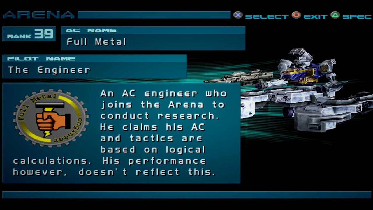 Rank 39: The Engineer | Arena | Armored Core 2 - YouTube