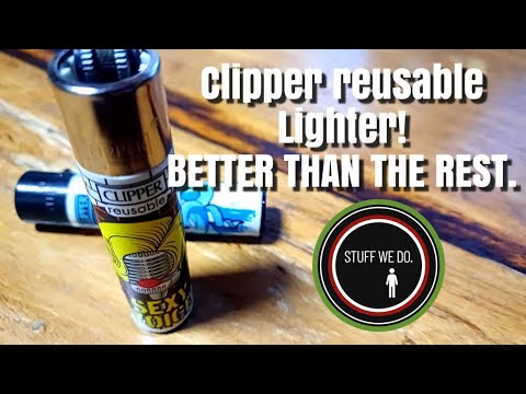 CLIPPER lighter: A truly reusable lighter (gas, flint and spark wheel ...