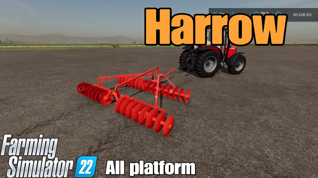 Harrow / mod for all platforms on FS22 - YouTube