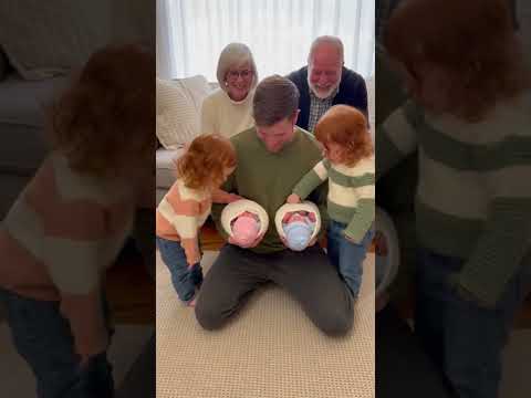 Twin Toddlers’ First Baby Encounter Is Pure Gold 😂#TwinKids #FirstMeet #FunnyFamily #YTShorts