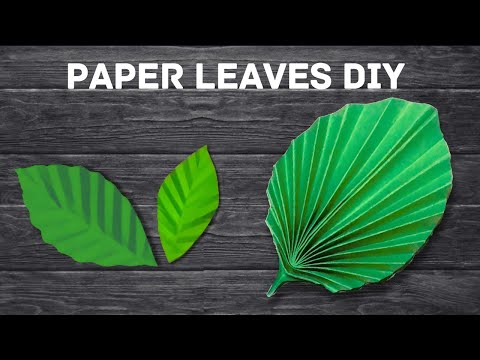 How to make 3D Leaves in 1 minute | Paper flower leaves | Paper leaf ...