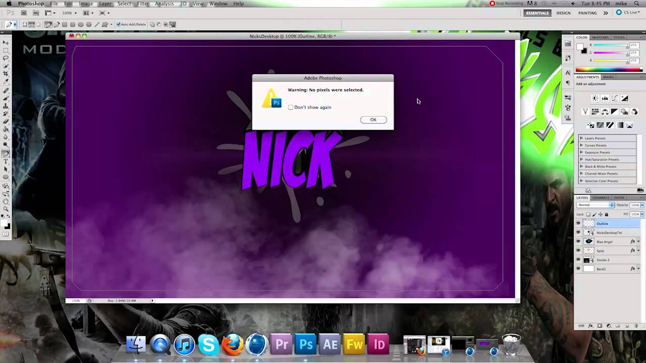 Nicks Desktop Background Speed Art - YouTube