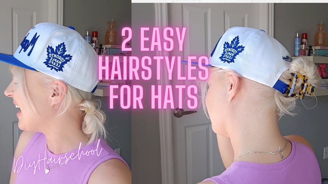 2 Easy Hairstyles For Hats - YouTube