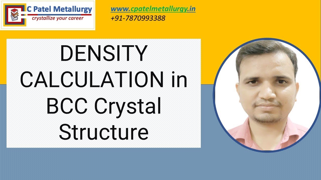 DENSITY CALCULATION in BCC Crystal Structure - YouTube