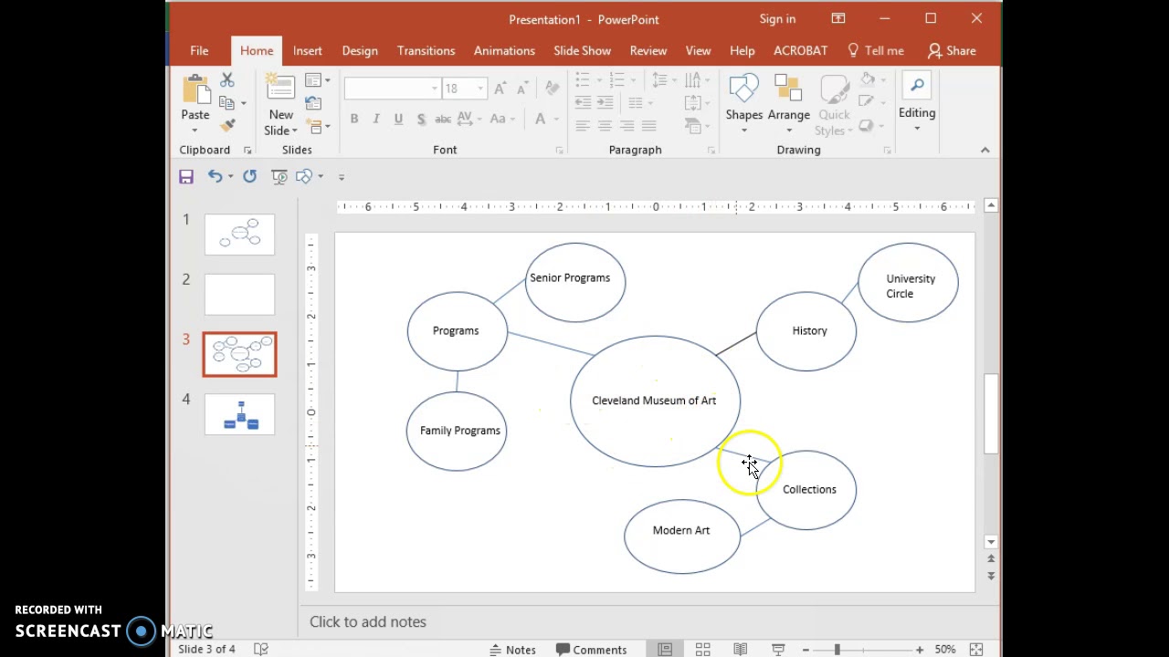 PowerPoint Mind Map tutorial - YouTube
