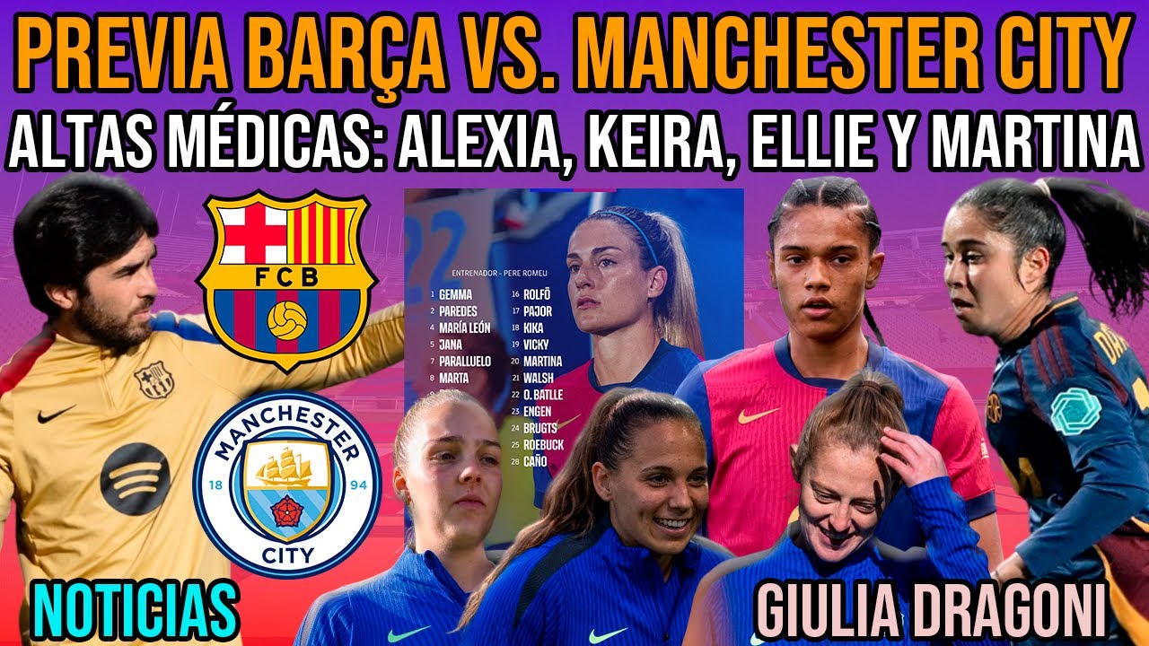 💥 4 ALTAS: ALEXIA, KEIRA, ELLIE Y MARTINA | PREVIA BARÇA VS. MANCHESTER ...