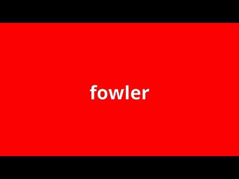 what is the meaning of fowler - YouTube