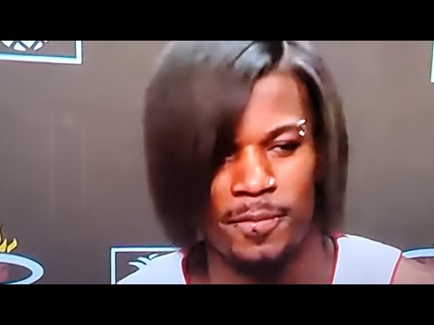 Jimmy Butler goes full Emo on heat media day - YouTube