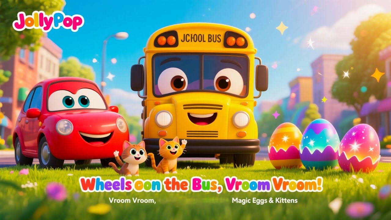 Wheels on the Bus, Vroom Vroom, Magic Eggs & Kittens | Nursery Rhymes ...