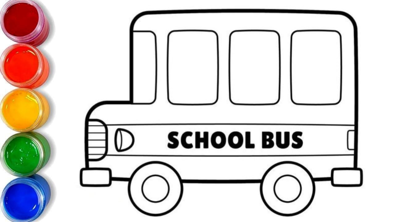 How to Draw a School Bus | School Bus Drawing | School Bus | Draw Smart ...