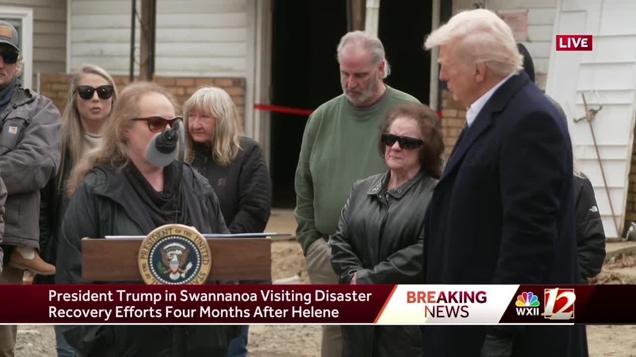 President Trump meets with Helene survivors in western North Carolina ...