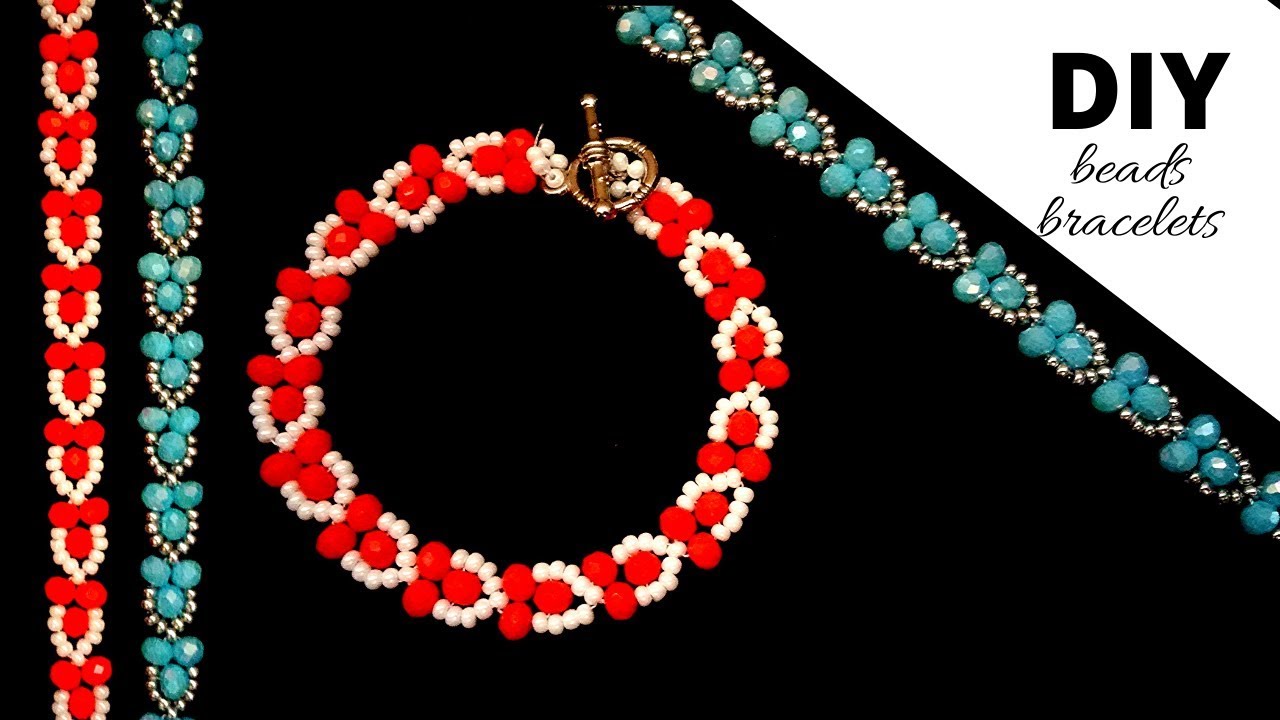 beading tutorial. simple beading pattern . diy beaded bracelets. beaded ...