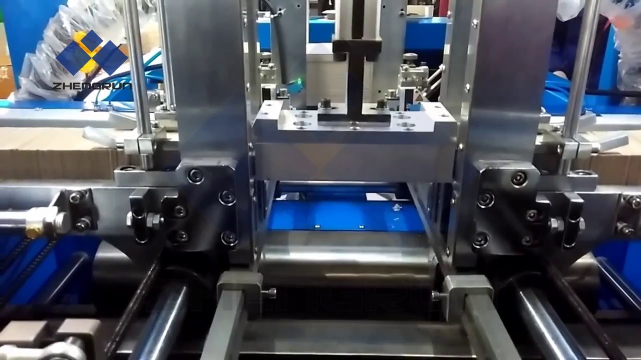 APH550 automatic cardboard box splicing machine - YouTube