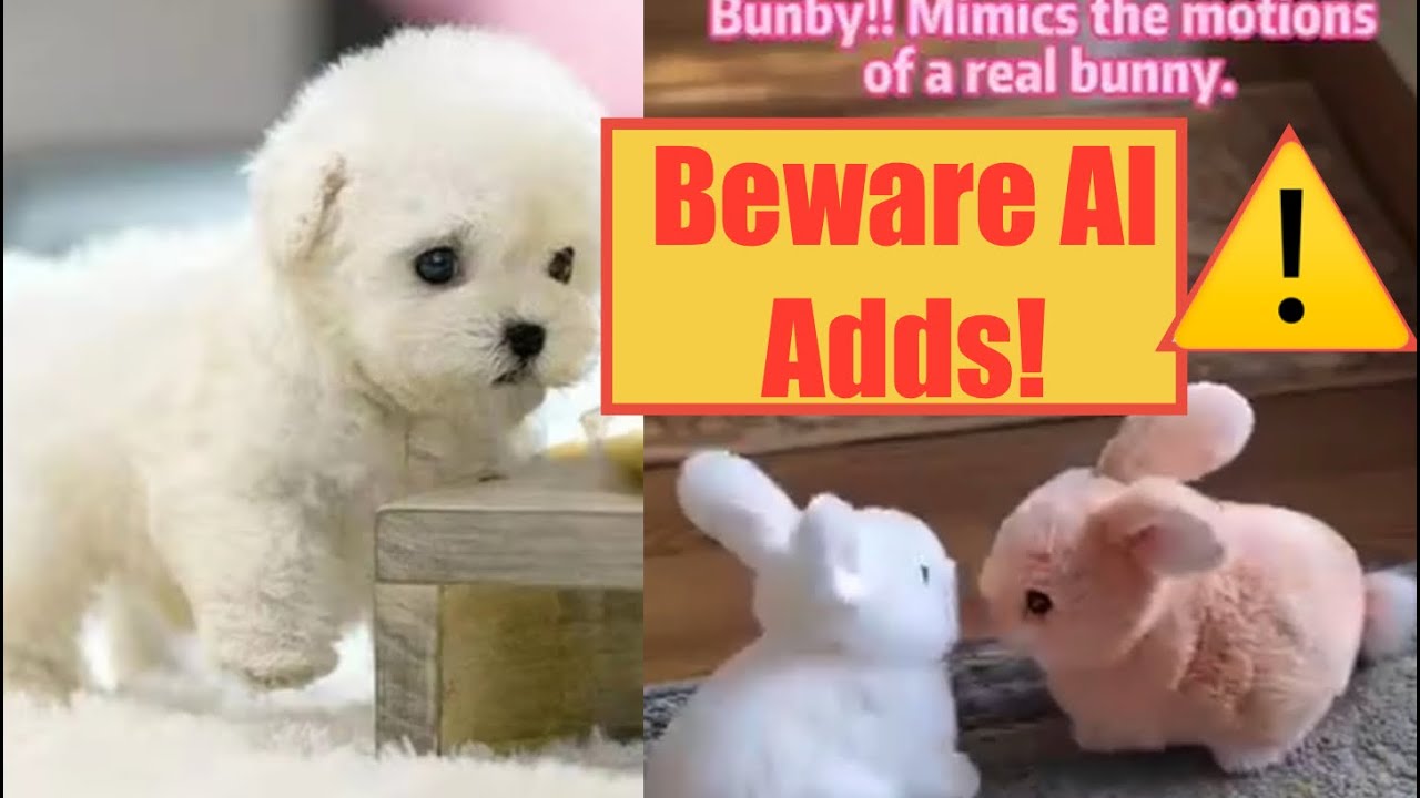 Beware Realistic Robot Puppy & Realistic Bunny AI Ads! #scam #ai # ...
