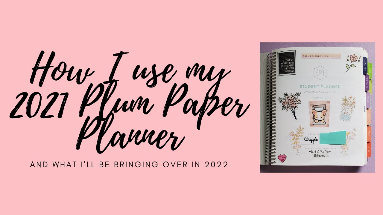 How I use my Plum Paper Planner | 2021 - YouTube