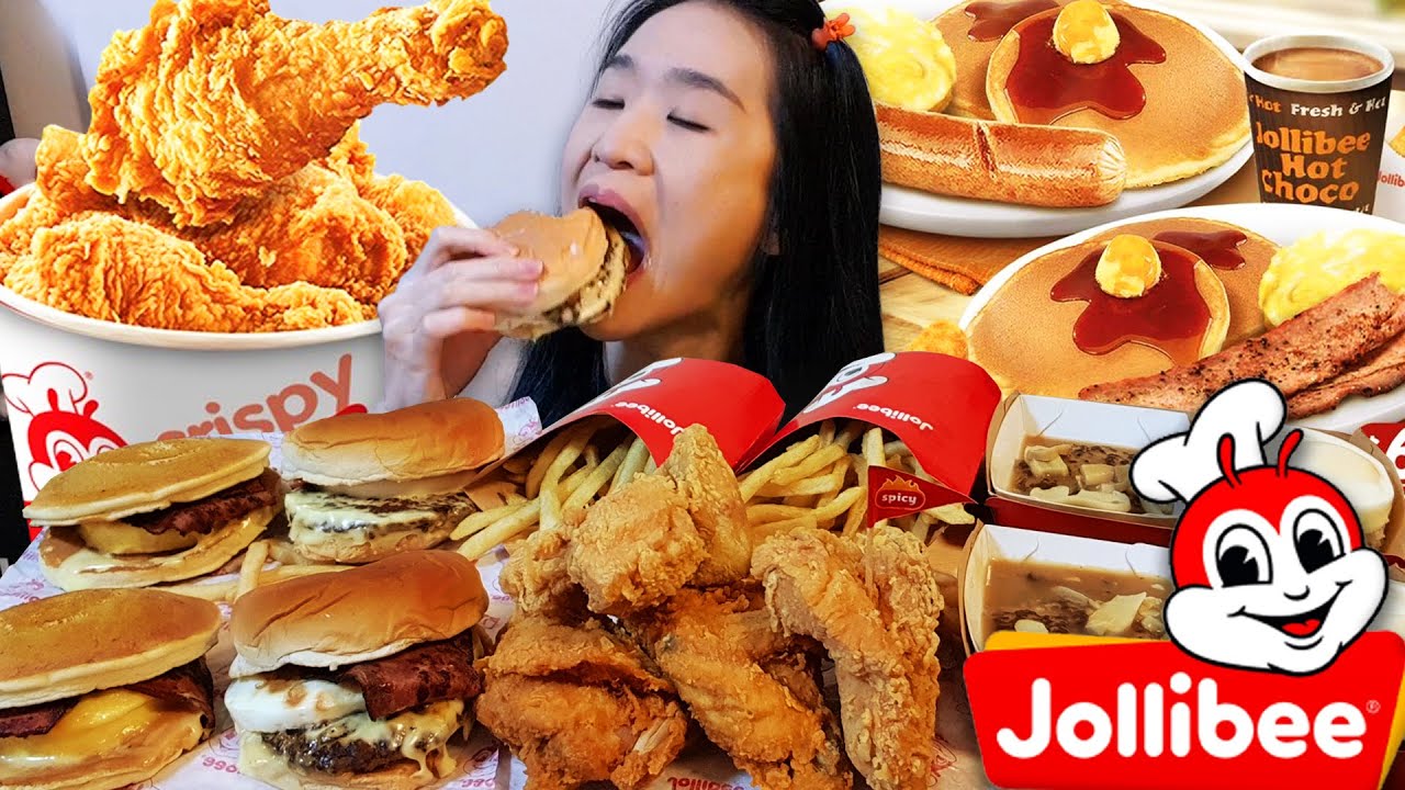 Video - MASSIVE JOLLIBEE BREAKFAST MUKBANG! Pancake Sandwich, Yum ...