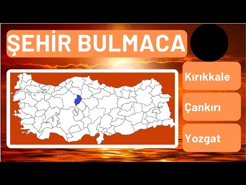 Şehir bulma oyunu. Şehir bulmaca. Türkiye haritası ve iller
