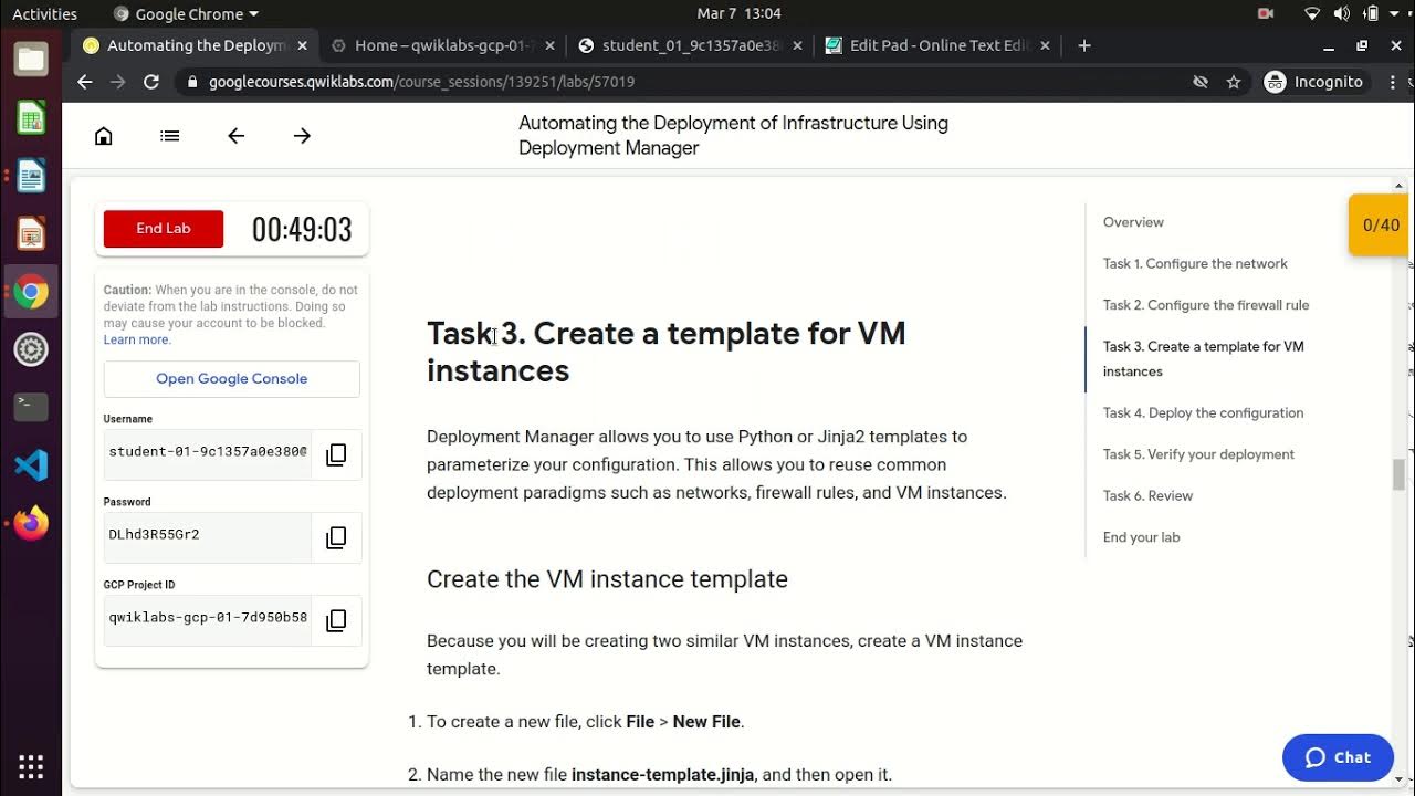 Qwiklabs # Automating the Deployment of Infrastructure Using Deployment Manager - YouTube