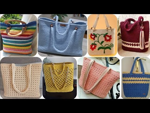 SIMPLE FANCY CROCHET BAG IDEA GORGEOUS LADIES COLOR #CROCHET #KNITTING ...